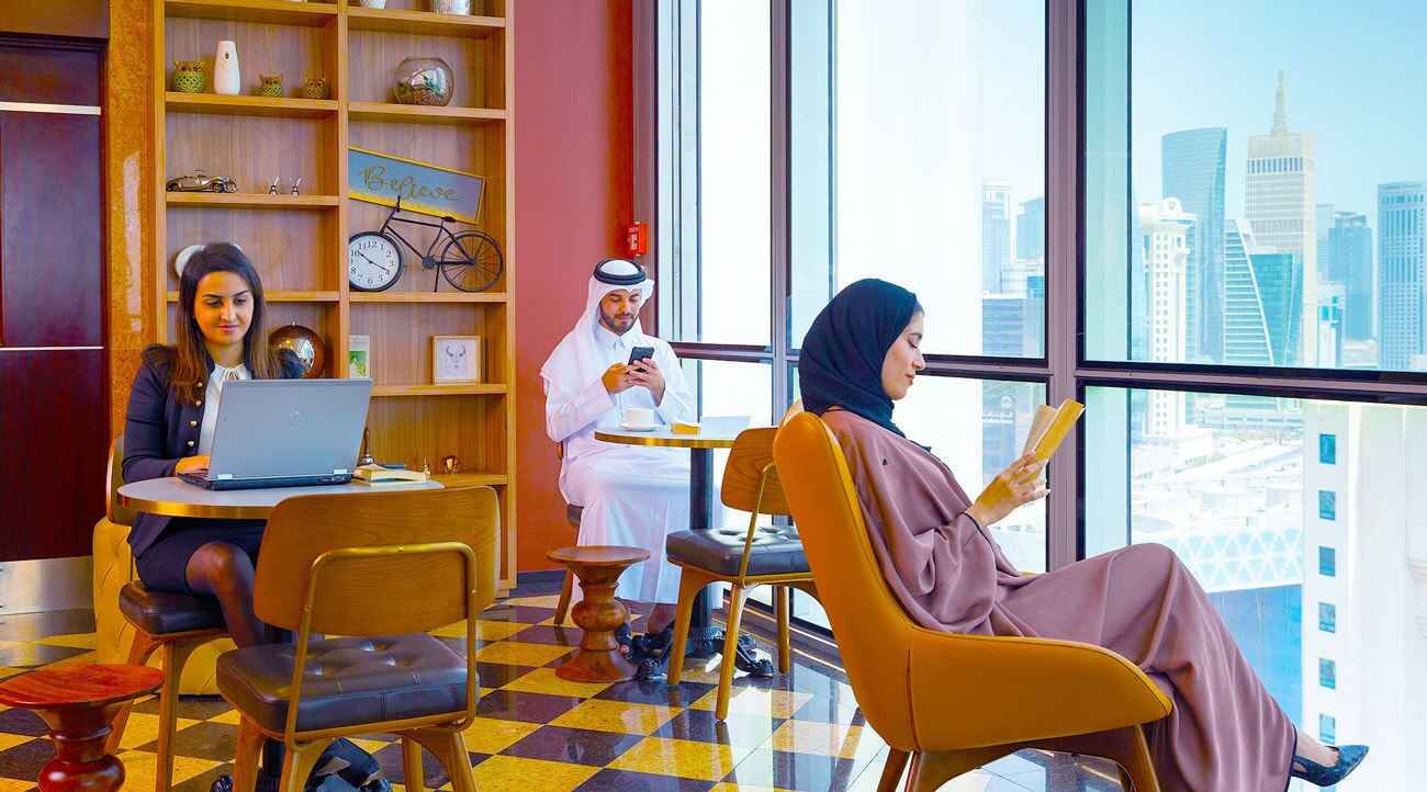 Coworking & Virtual Office in Doha | Commercial Bank Plaza | Servcorp Qatar